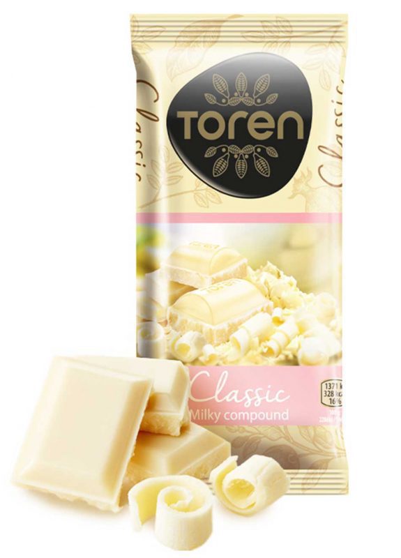 Toren Classic White Milky Compound Chocolate 55g | ChocoCraving